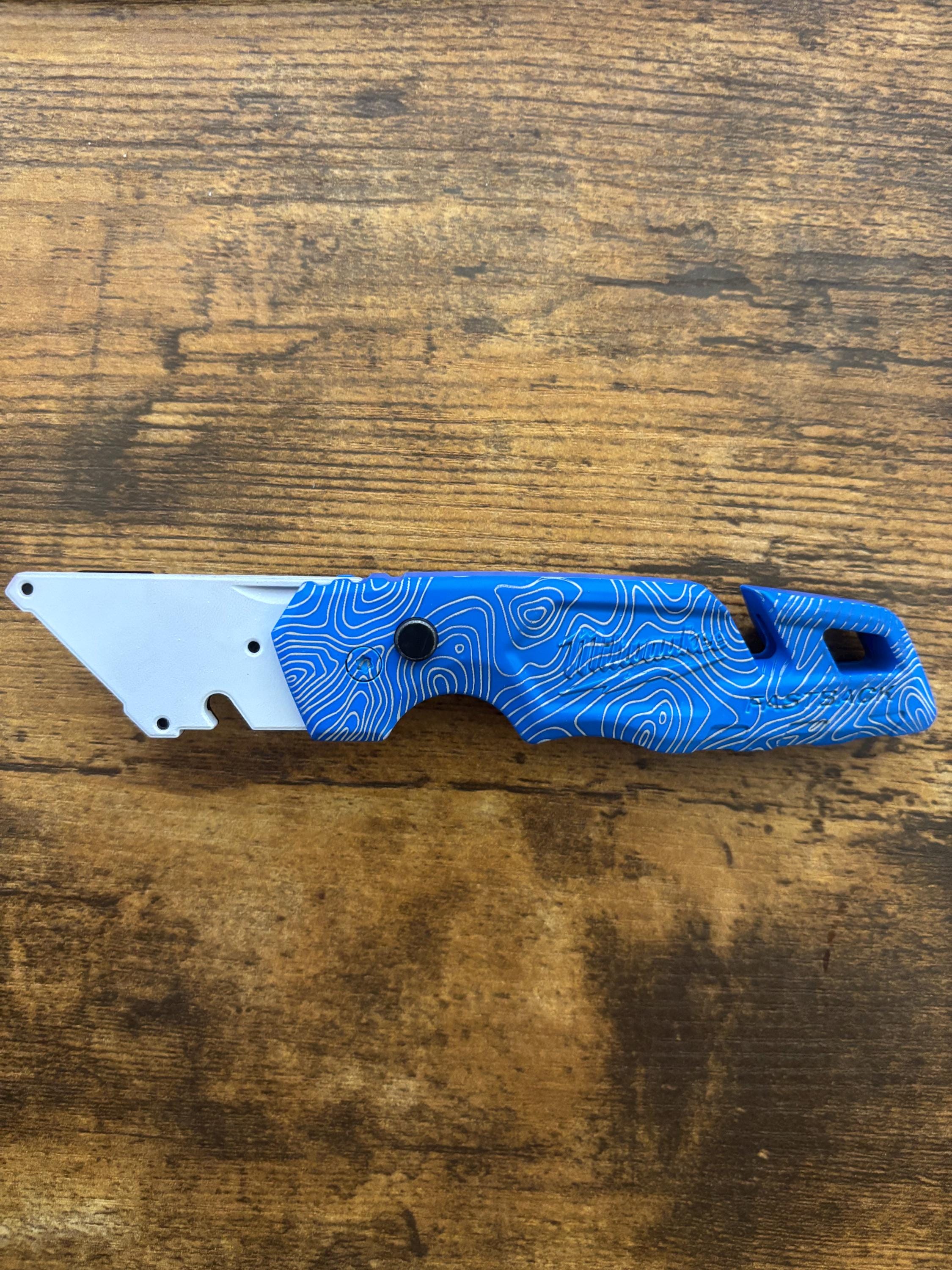 Fully Custom 6in1 Milwaukee Fastback Screwdriver Box Cutter: Damascus ...