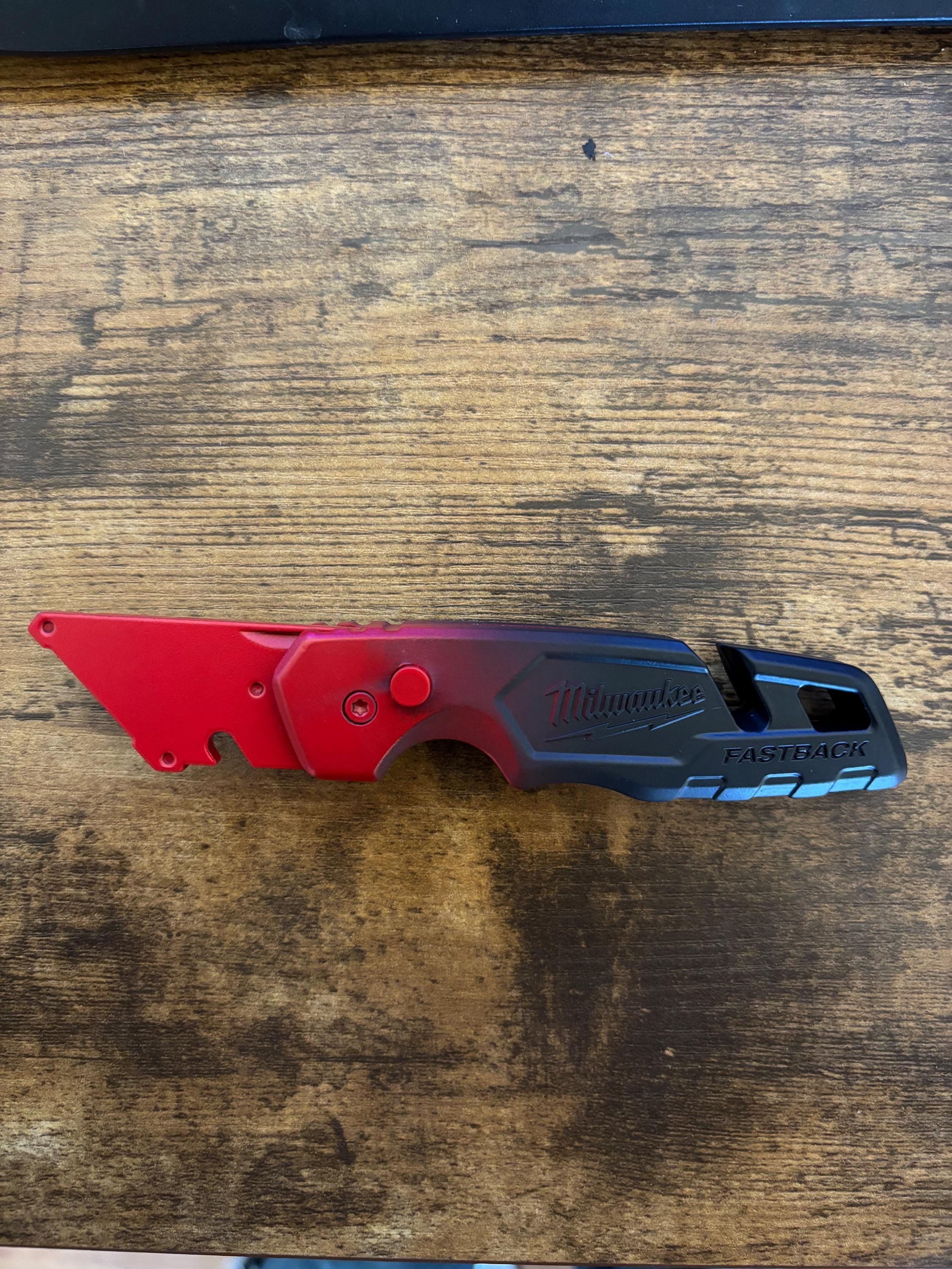 Fully Custom 6in1 Milwaukee Fastback Screwdriver Box Cutter: Damascus ...