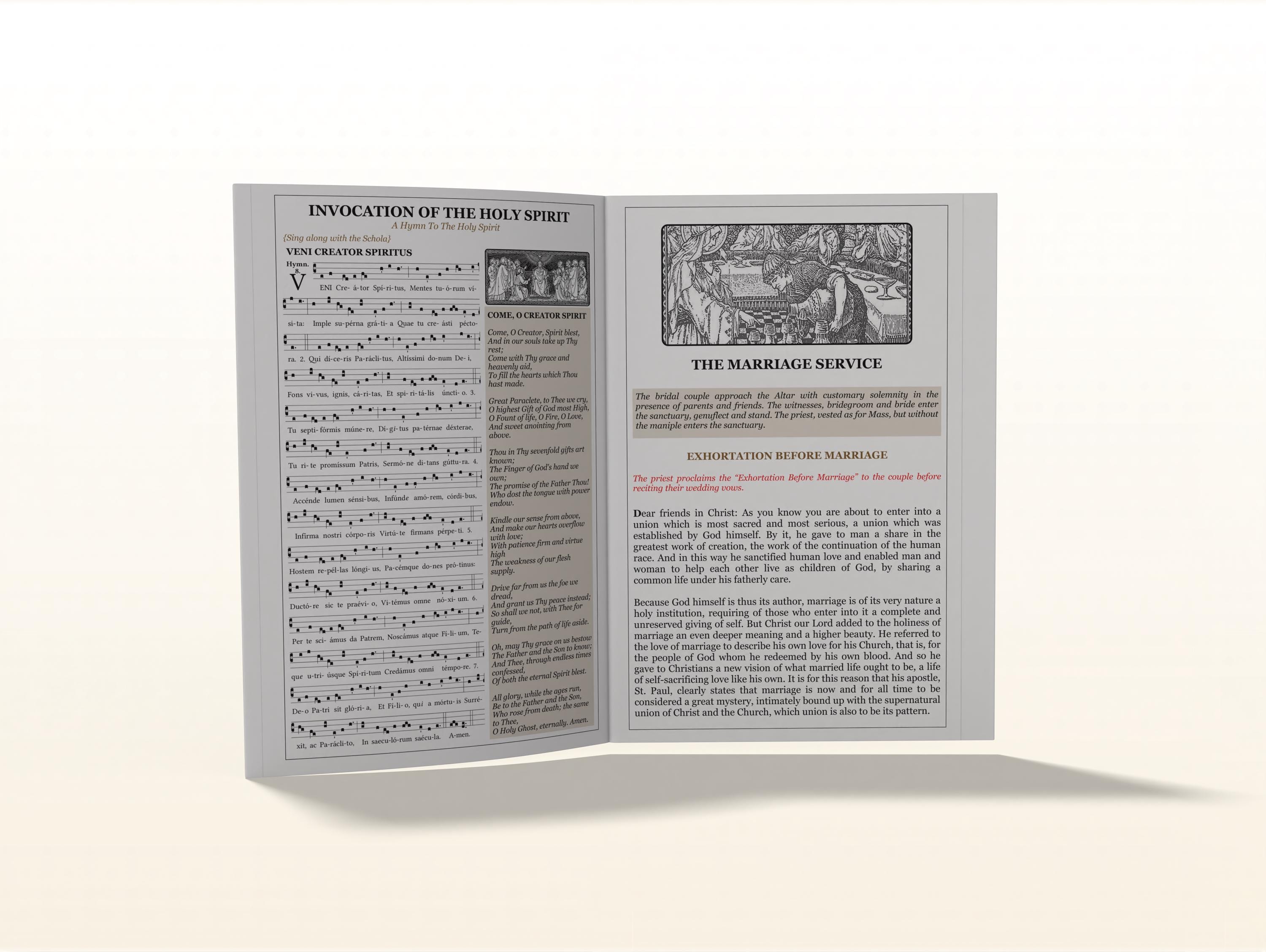 Catholic Wedding Mass Booklet Template: Latin Rite, TLM Nuptial Mass ...