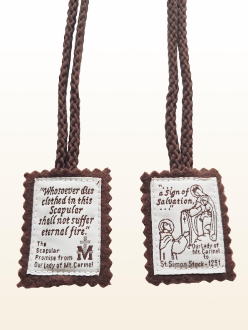 Brown Scapular of Our Lady of Mount Carmel - Handmade and Durable - Etsy