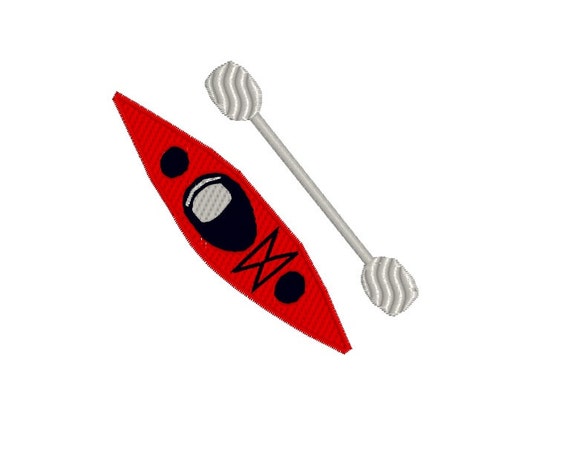 Kits & How To Craft Supplies & Tools Kayak with paddle Embroidery ...