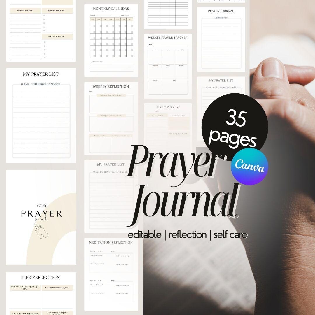 Editable Prayer Journal Canva Template With Master Resell Rights ...