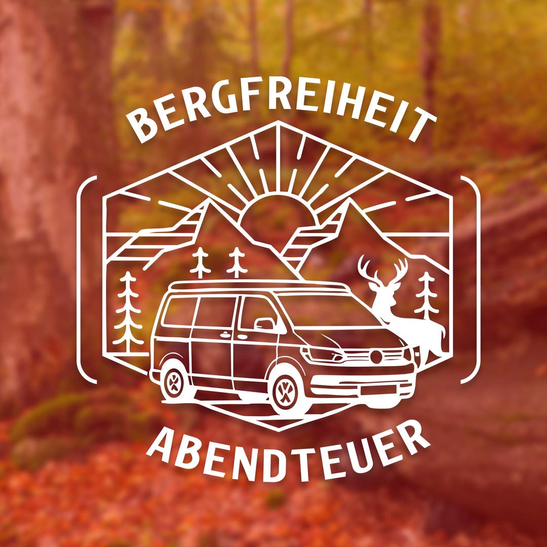 Mountain Freedom Adventure Camper Van Sticker Personalized | Vanlife ...