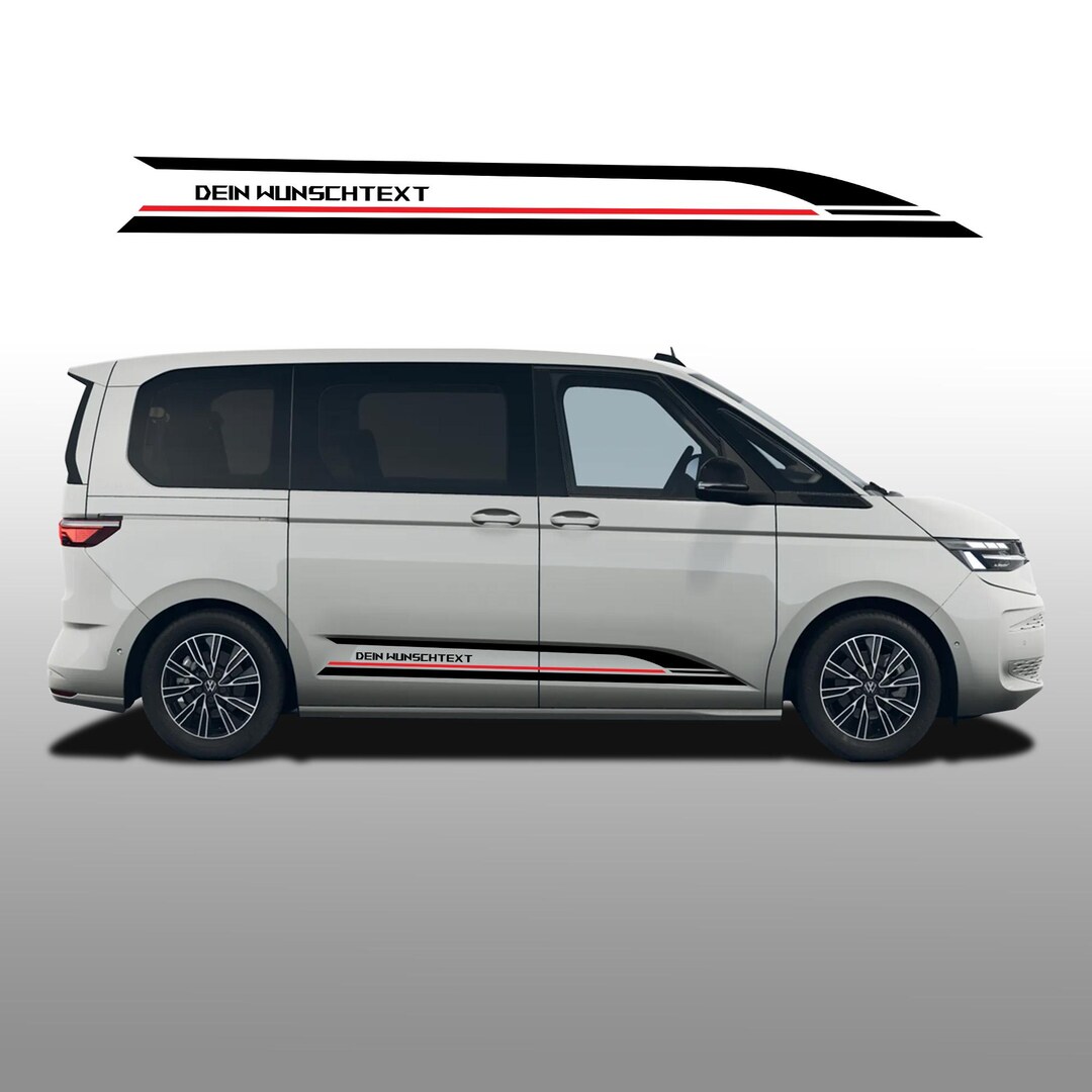 VW T7 Multivan Racing Side Stripe Set | New Multivan Tuning Stickers ...