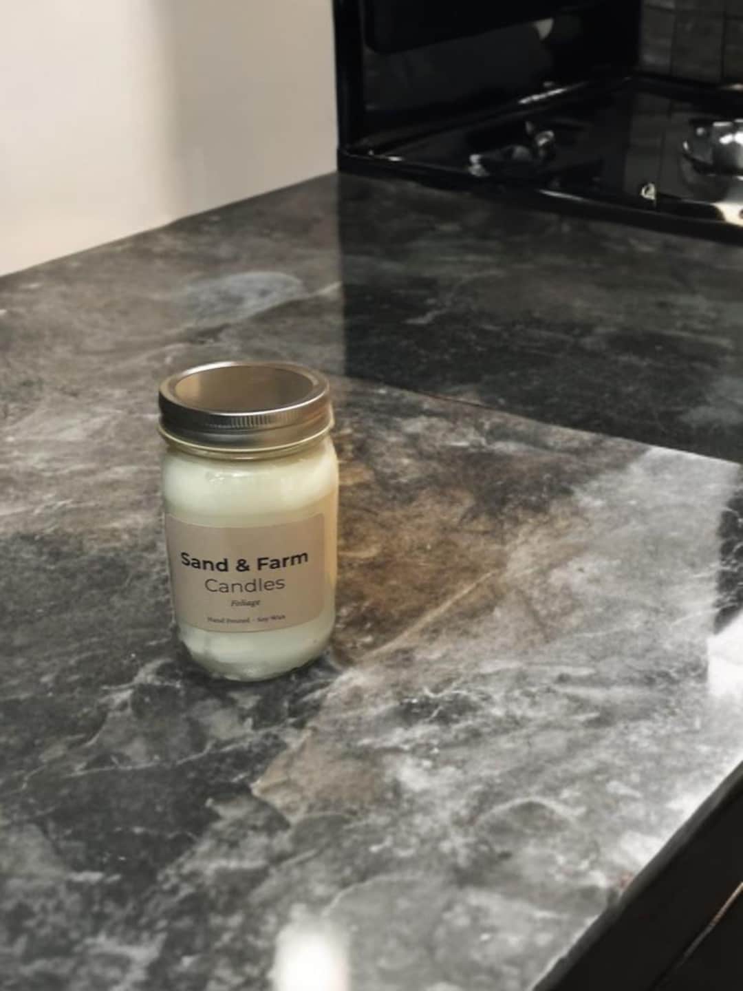 Foliage 16 Ounce Mason Jar Soy Wax Candle- off Center Wick - Etsy
