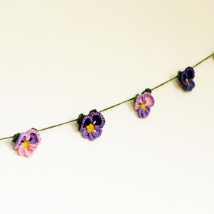 Girl Nursery Decor Crochet Garland Violet Flower Garland Eco Friendly ...