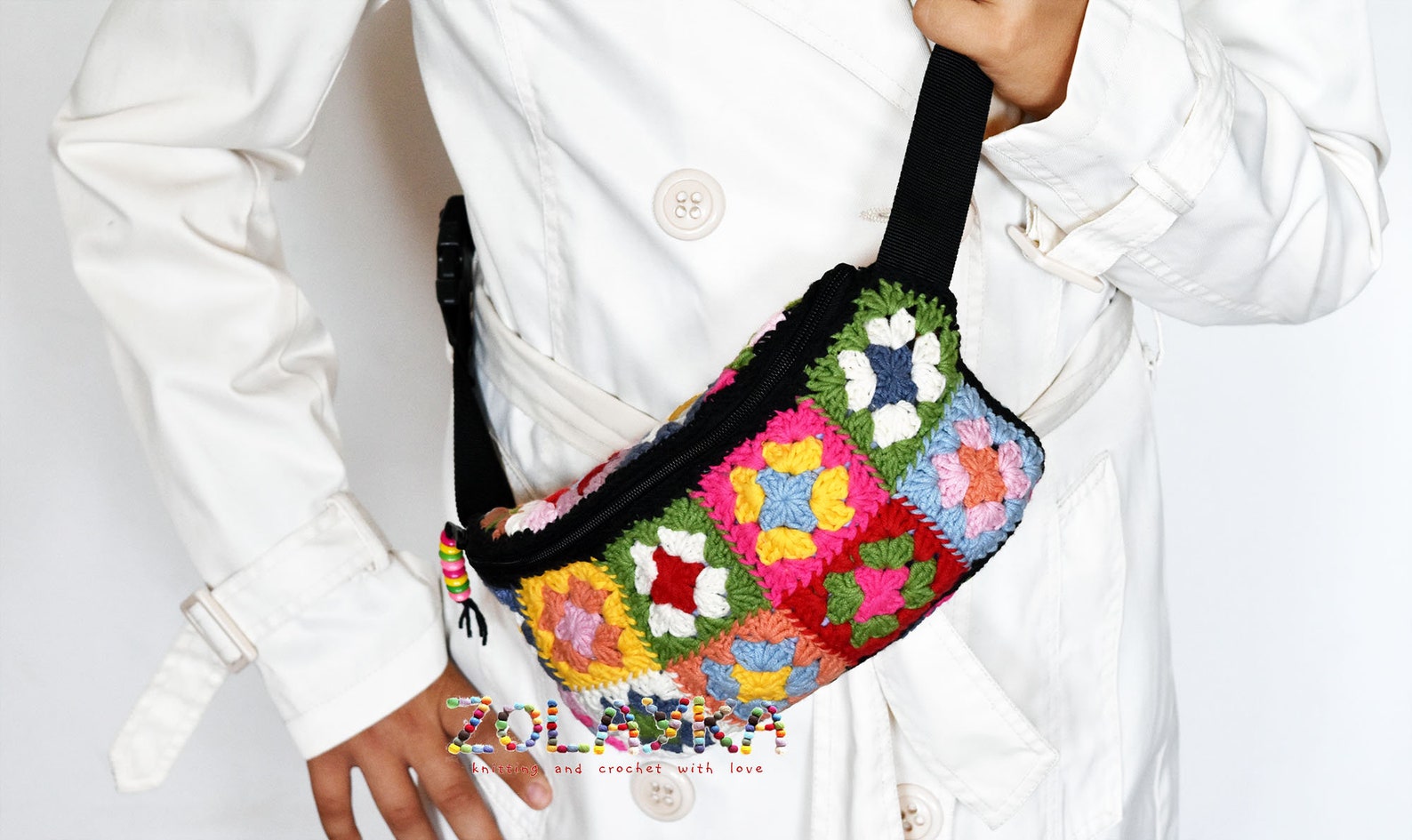 Granny Squares Waist Bag Crochet Belt Bag Flowers Fanny - Etsy