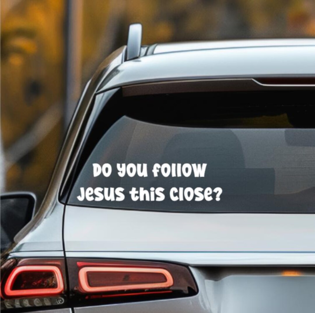 Follow Jesus Vinyl Decal: Christian Car, Laptop, Water Bottle Sticker ...