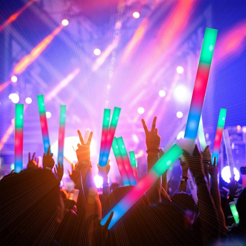 LED Foam Glow Sticks: Multi-color Light up Party Batons - Etsy