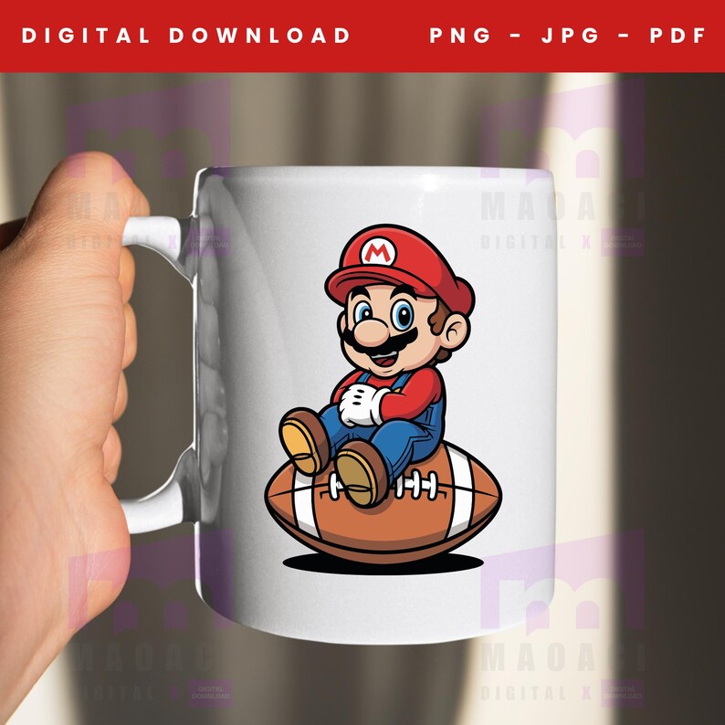 12 Super Mario Football Png Bundle, Sports Cartoon Png, Funny Sports ...