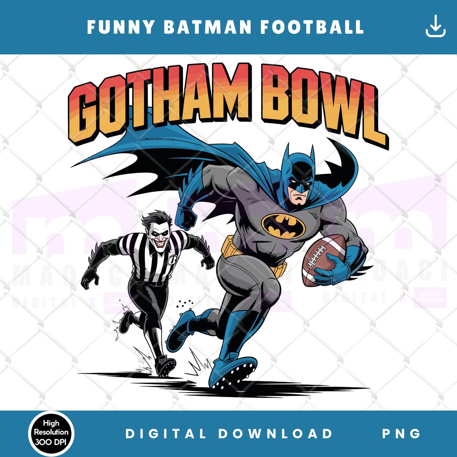 Funny Batman Football PNG, Funny Sports Design, Game Day Png, Retro ...