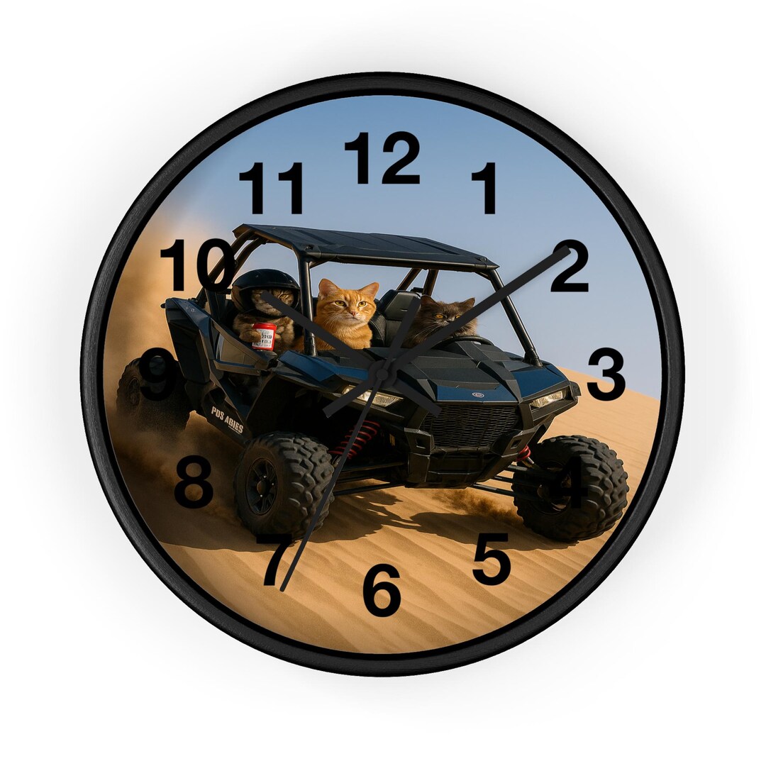 Cat-themed Wall Clock | Unique Home Décor, Side by Side Clock, Sand ...