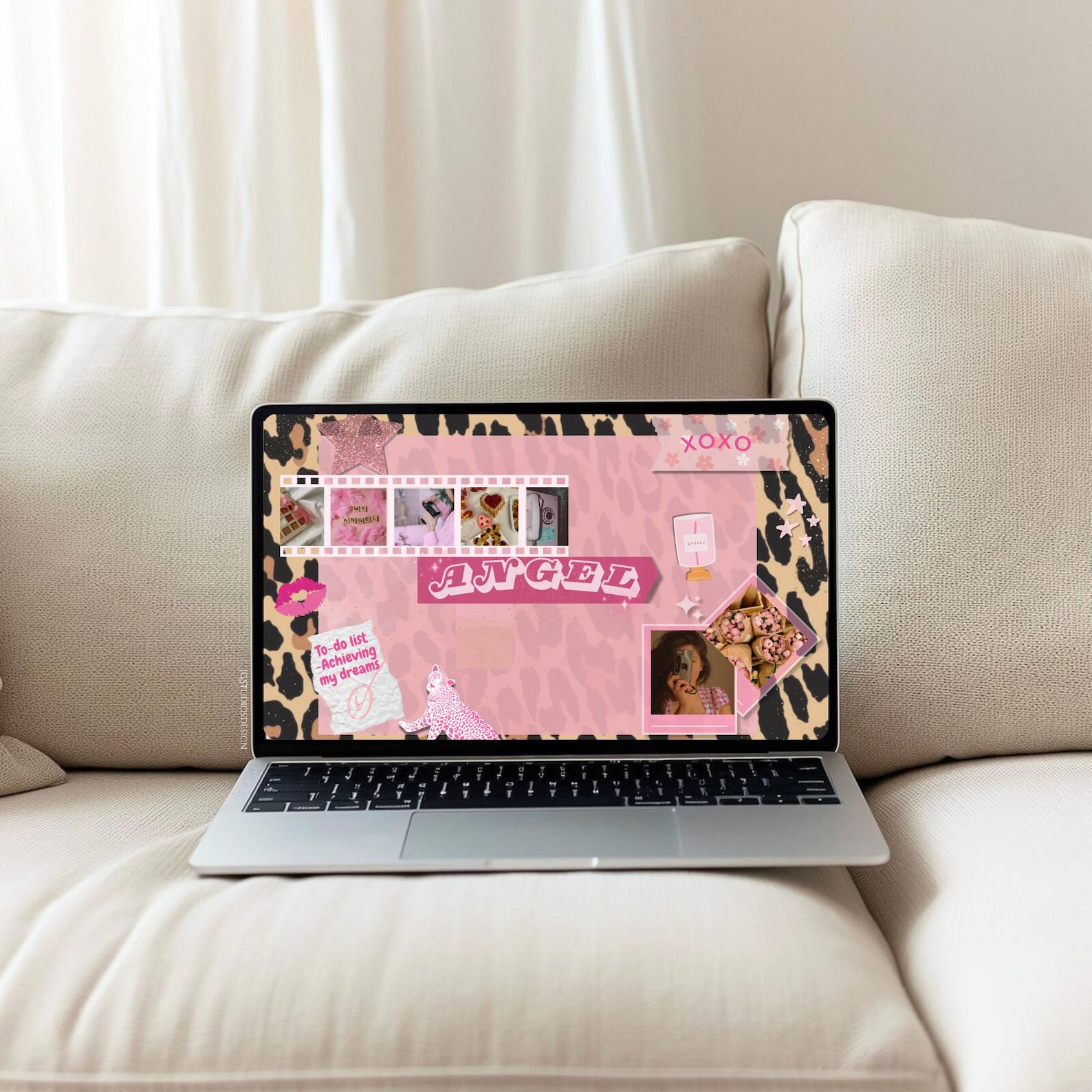 Y2K Laptop Wallpaper Aesthetic Pink Desktop Background | Canva Editable ...