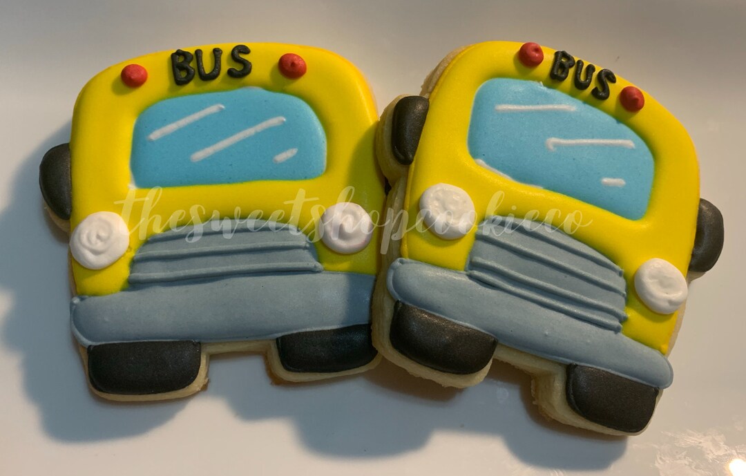 School Bus Cookies 1 Dozen - Etsy