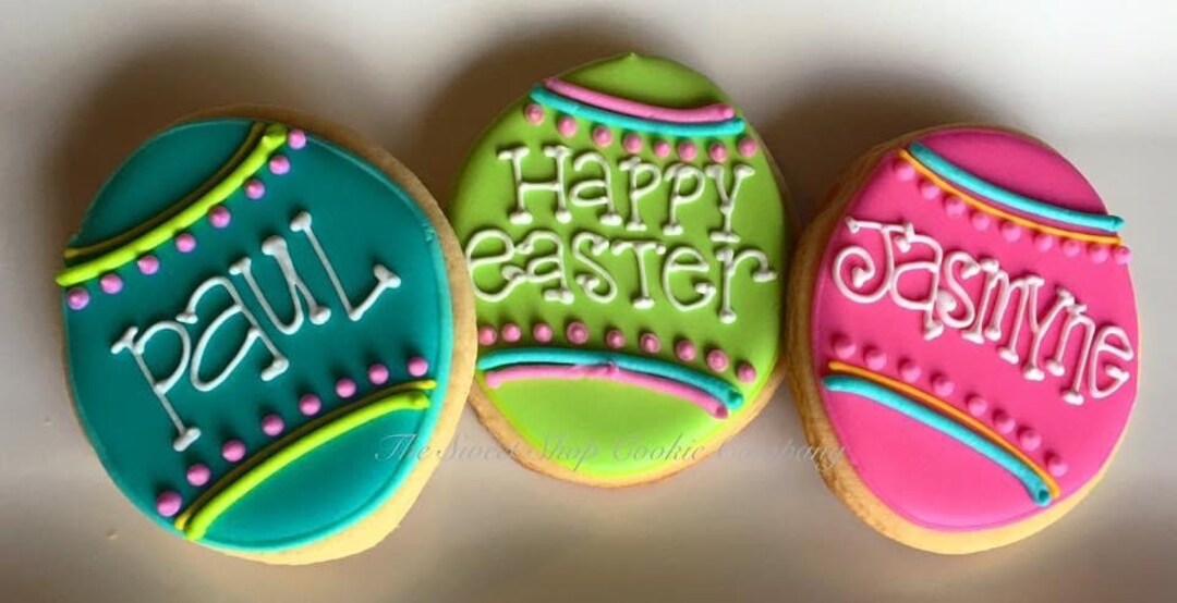 Personalized Easter Egg Cookies 1 Dozen - Etsy