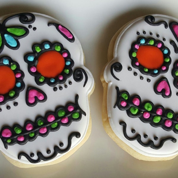 Sugar Skull Cookie - Etsy