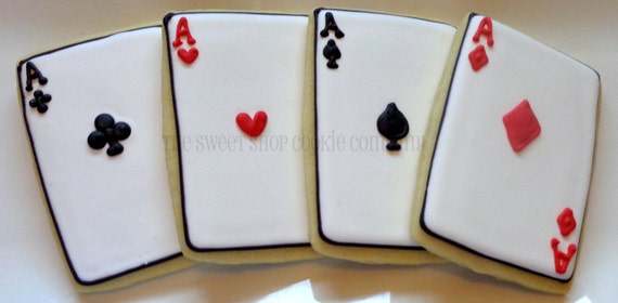 1 Dozen Casino/ Poker Night Cookies - Etsy
