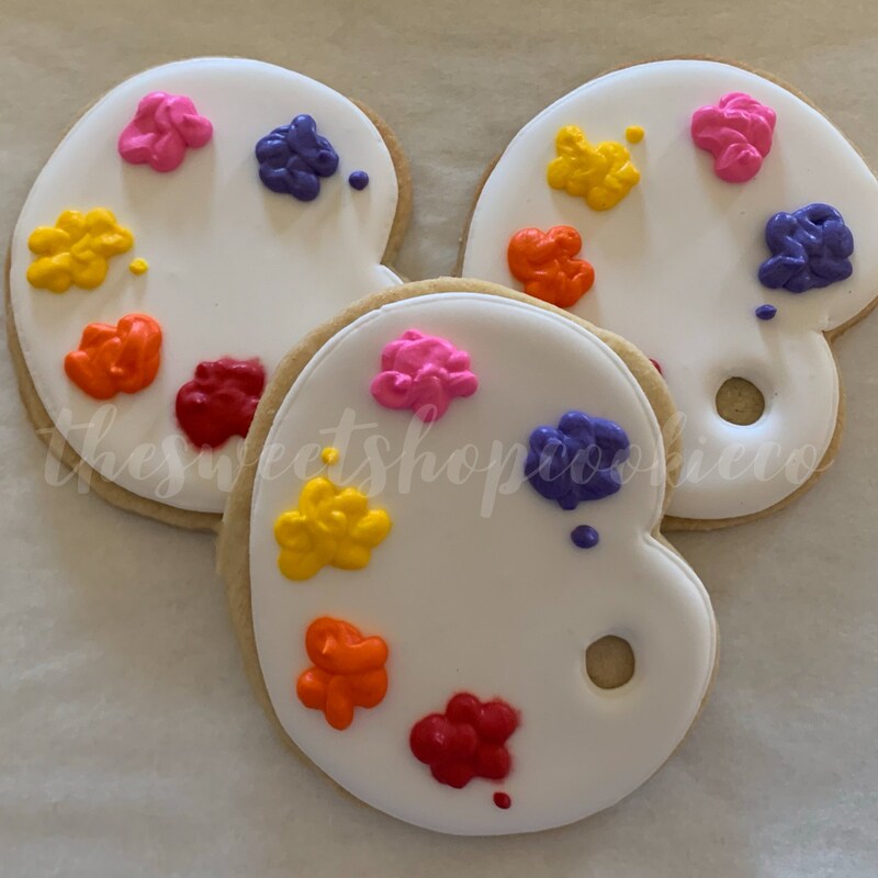 Paint Palette Cookie - Etsy