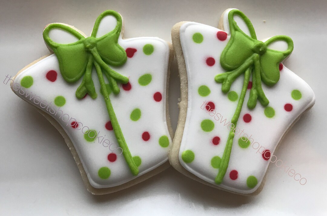 Christmas Present Cookies 1 Dozen - Etsy