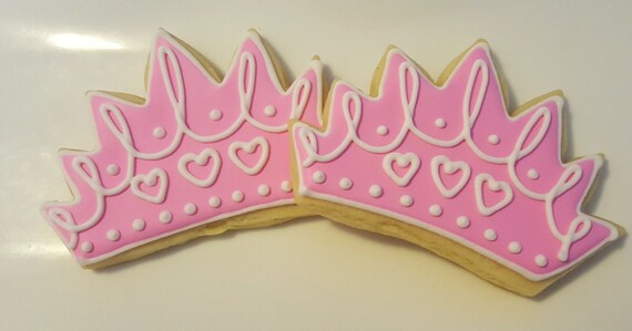 Princess Crown Cookies 1 Dozen - Etsy