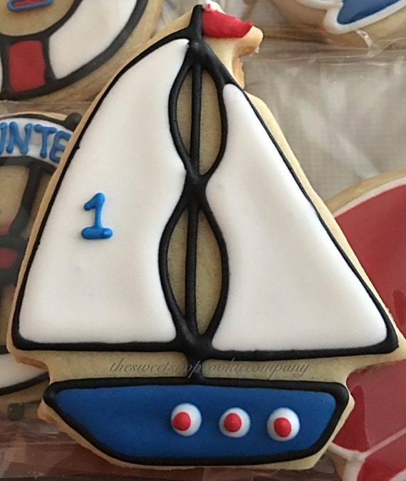 Sailboat Cookies 1 Dozen - Etsy