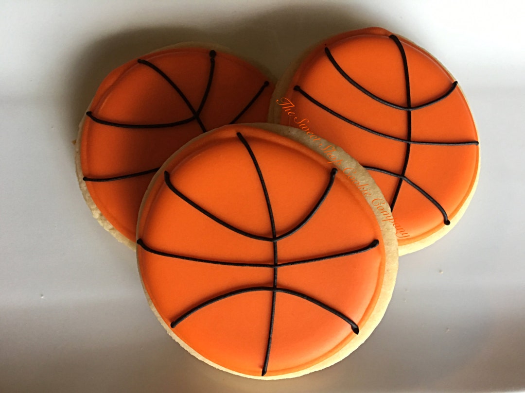 Basketballs Cookies 1 Dozen - Etsy