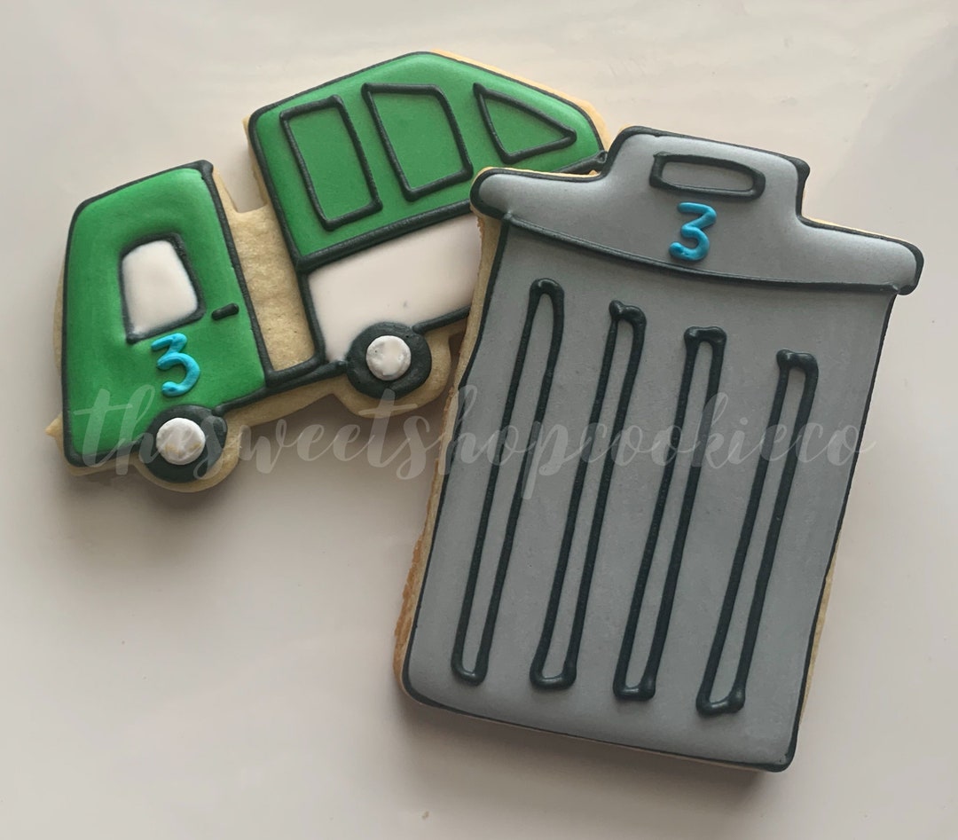 Garbage Trucks and Cans Cookies 1 Dozen - Etsy