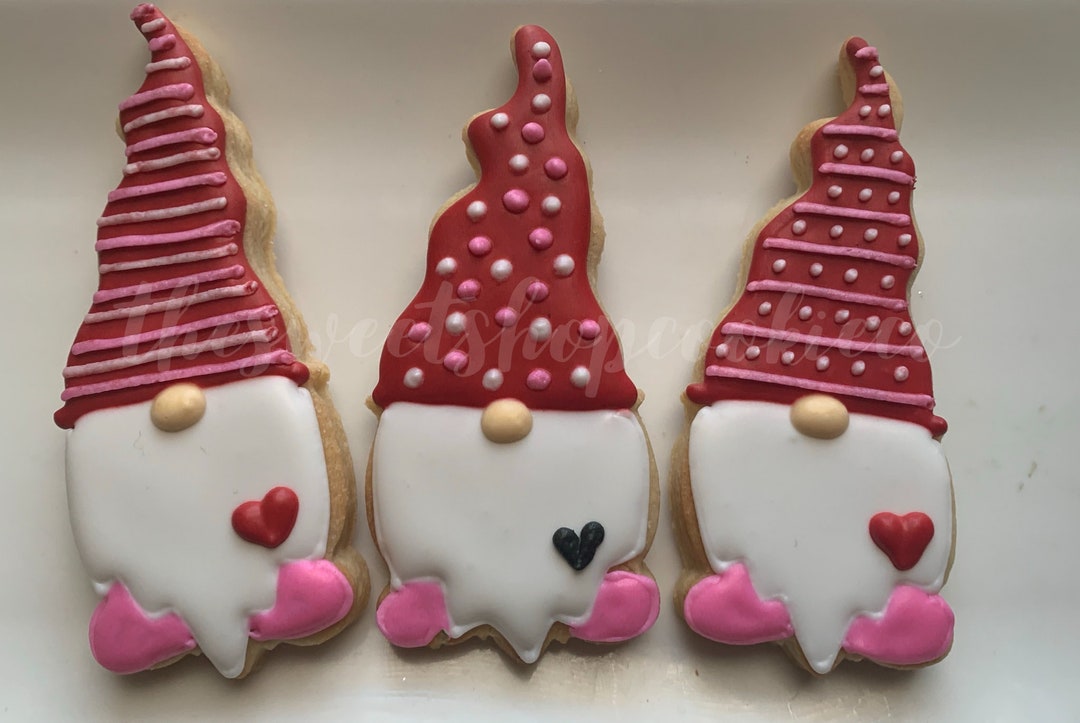Valentine Gnome Cookies 1 Dozen - Etsy