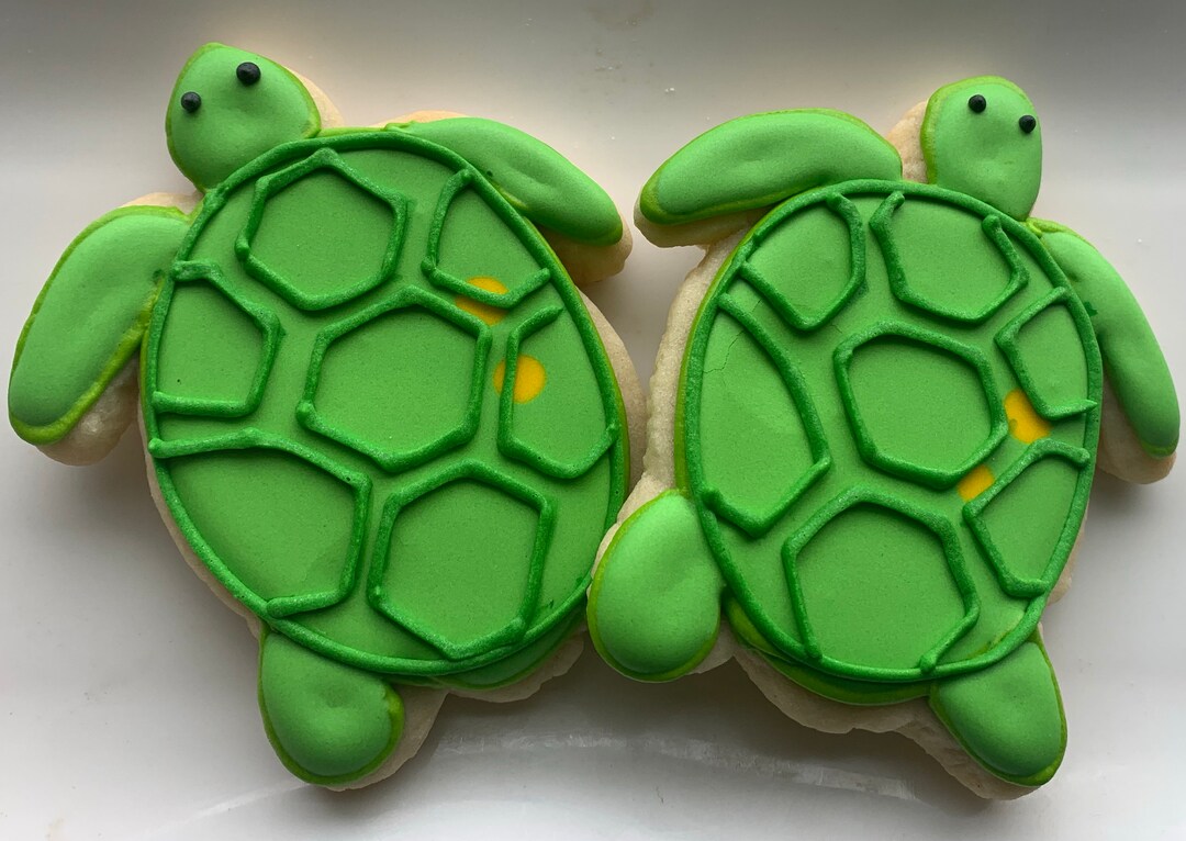 Sea Turtle Cookies 1 Dozen - Etsy