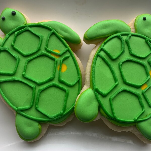 Turtle Cookies - Etsy