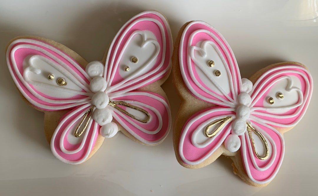 Pretty Pink Butterfly Cookies - Etsy