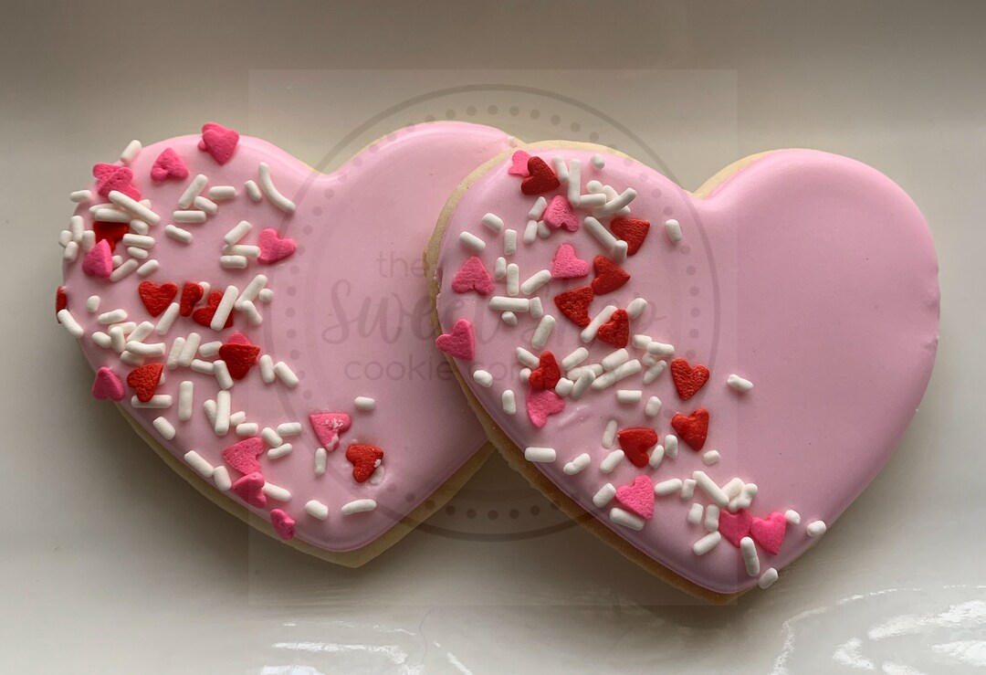 Sprinkle Heart Cookies 1 Dozen - Etsy