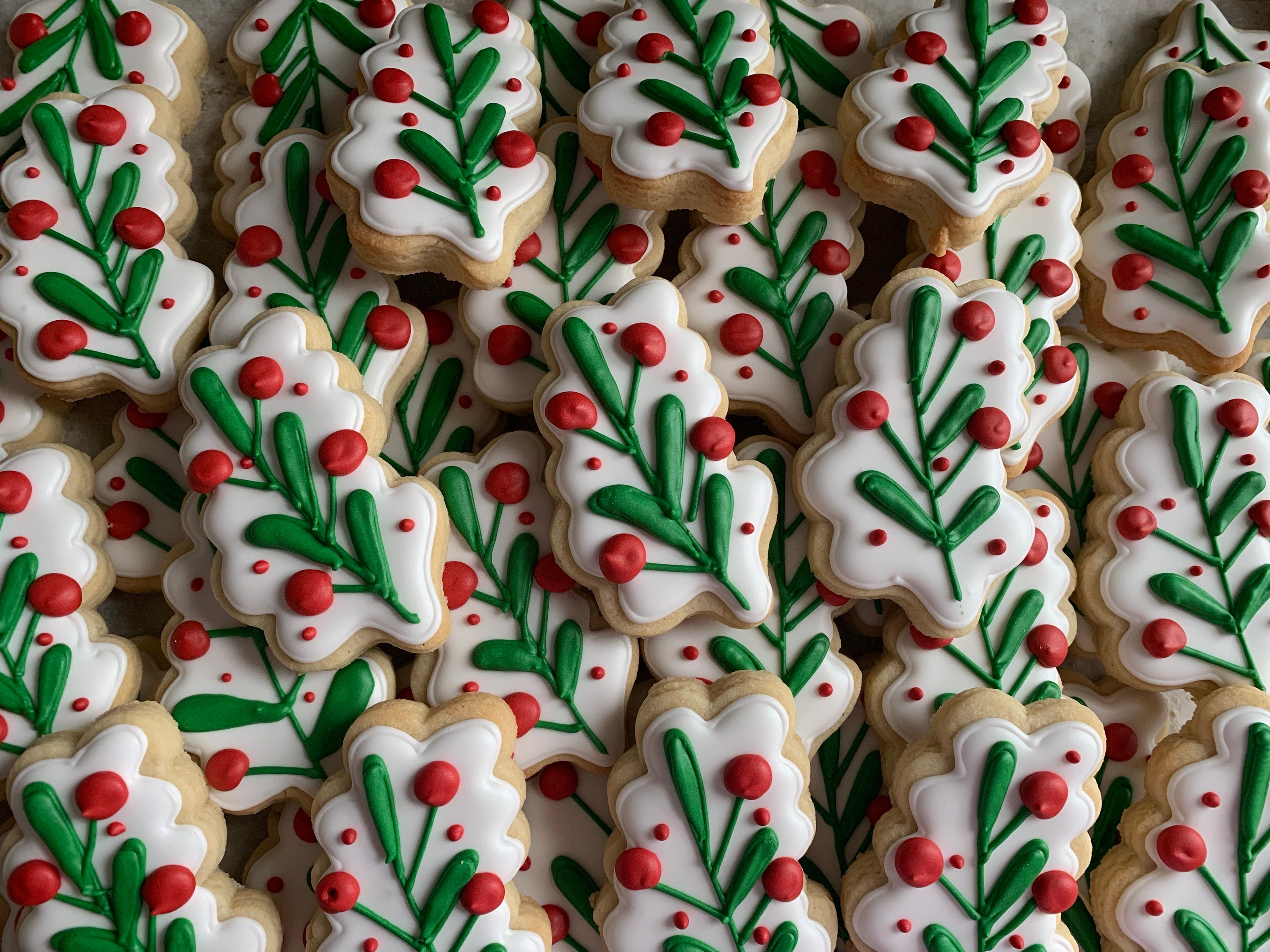 Holly Berry Cookies 1 Dozen - Etsy