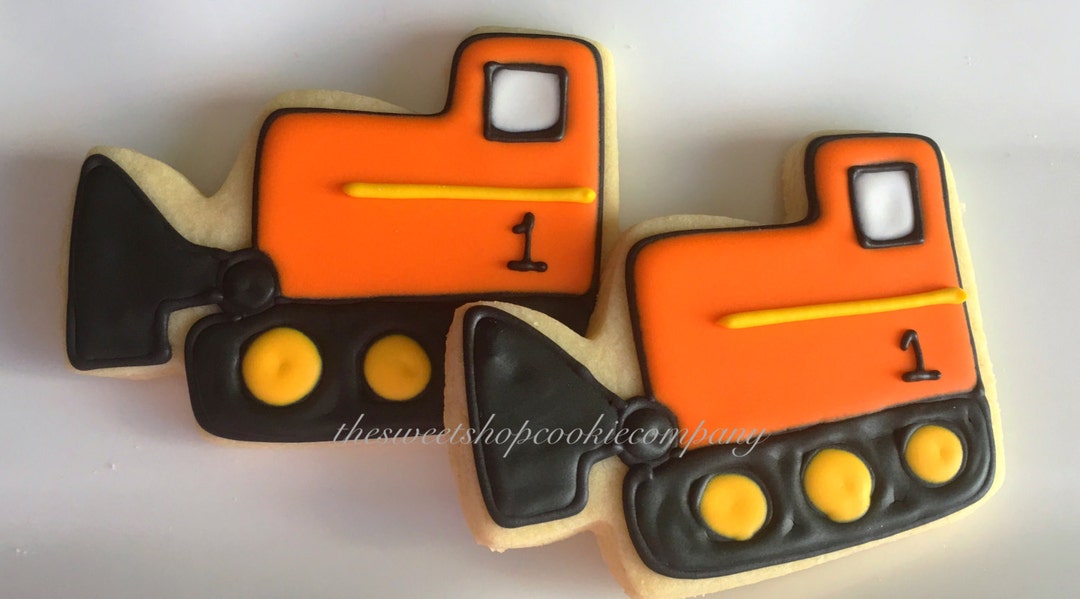 Bulldozer Cookies 1 Dozen - Etsy