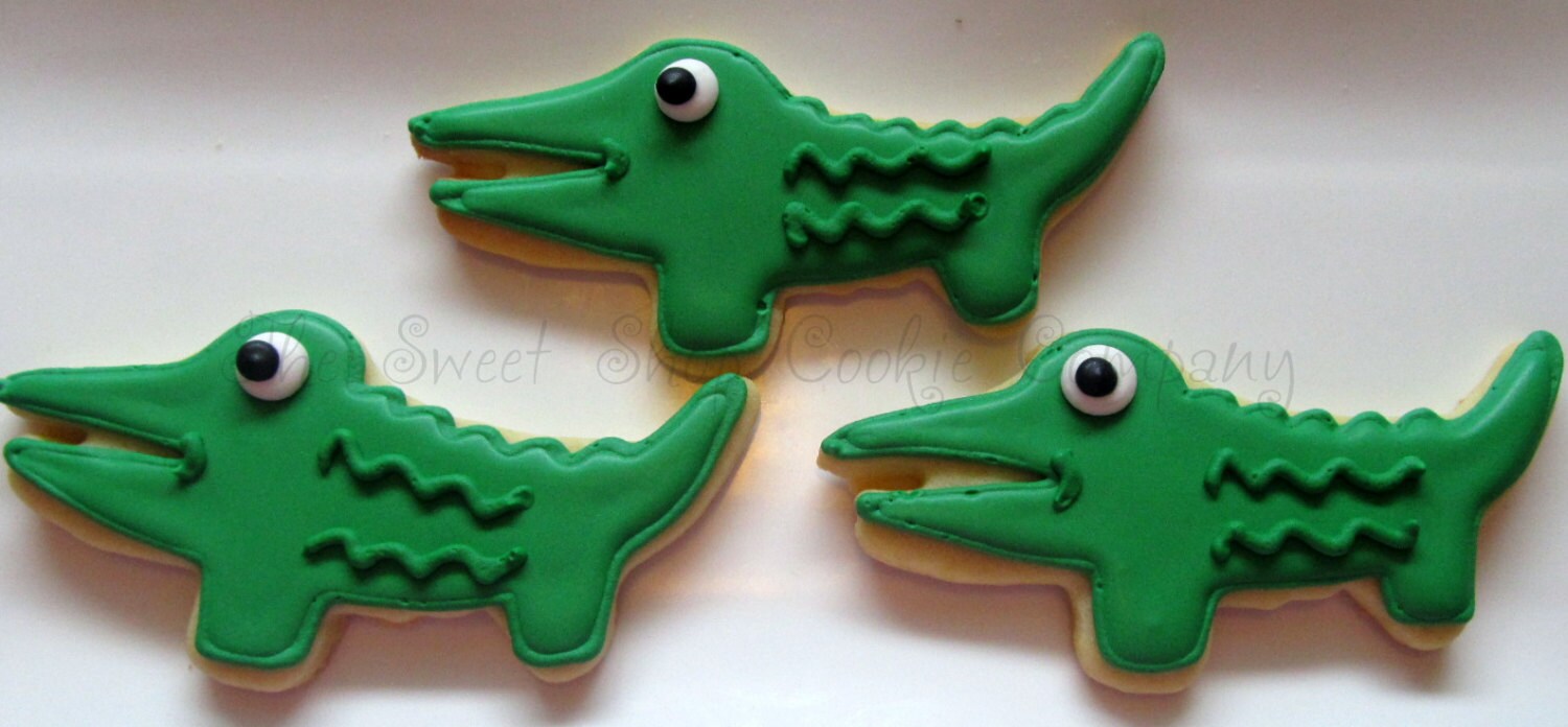 Alligator Cookies 1 dozen | Etsy