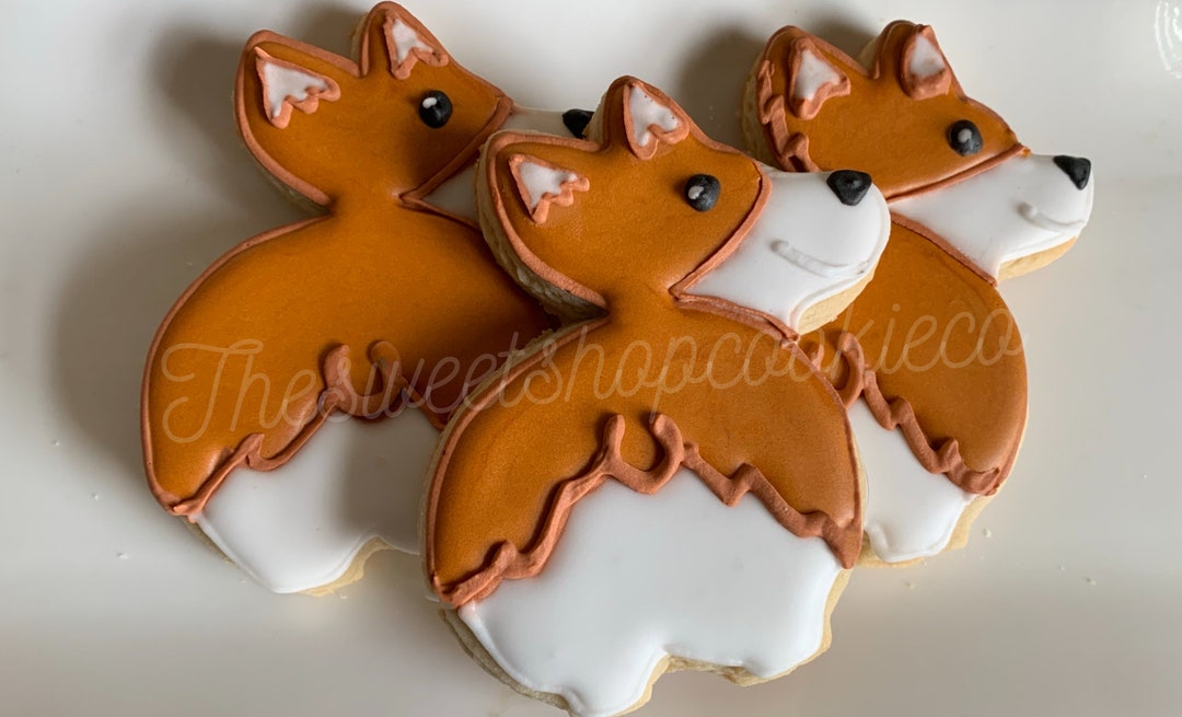 Cute Corgi Cookies 1 Dozen - Etsy