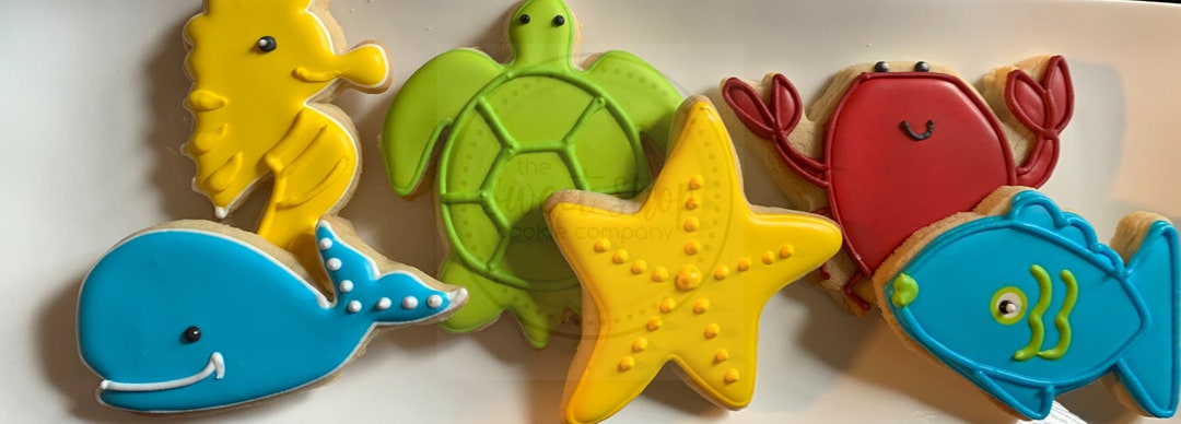 Sea Life Cookies 1 Dozen - Etsy