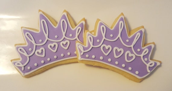 Princess Crown Cookies 1 Dozen - Etsy
