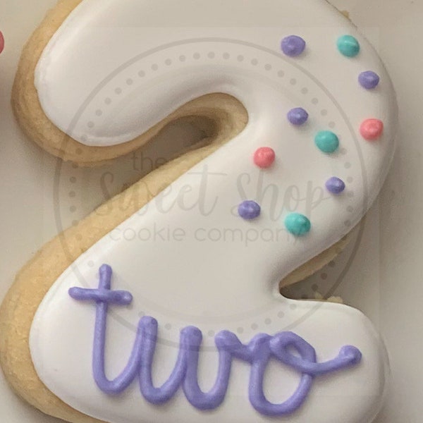Number Cookies - Etsy