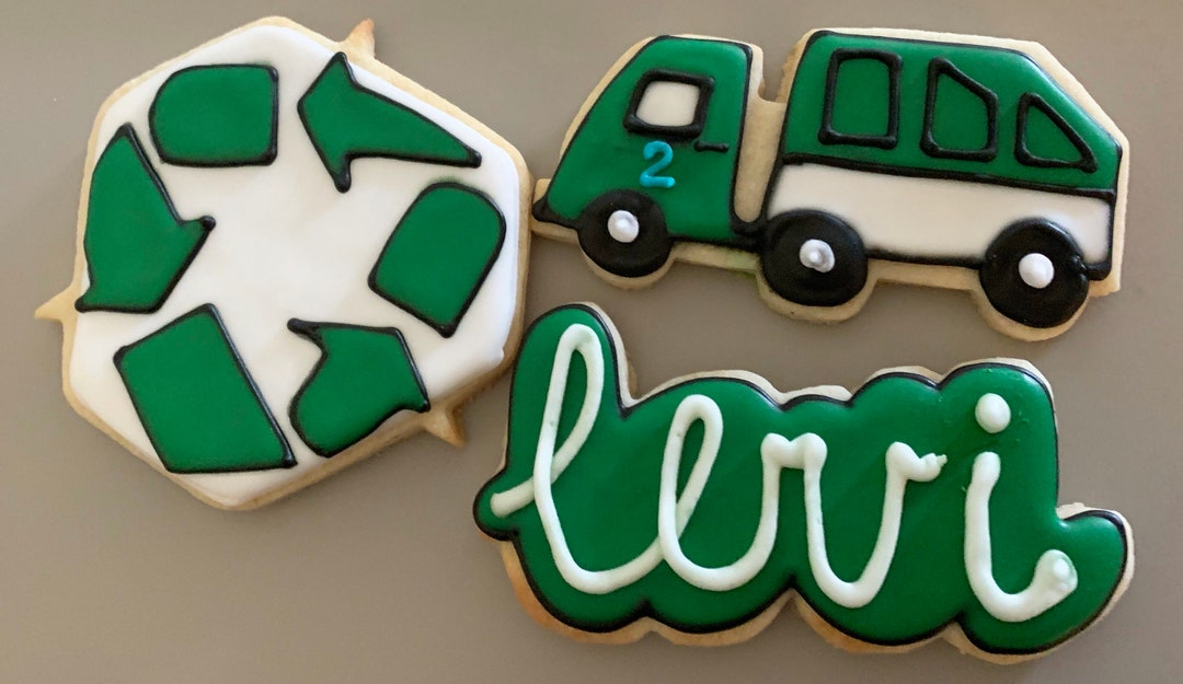 Garbage Truck Cookies 1 Dozen - Etsy
