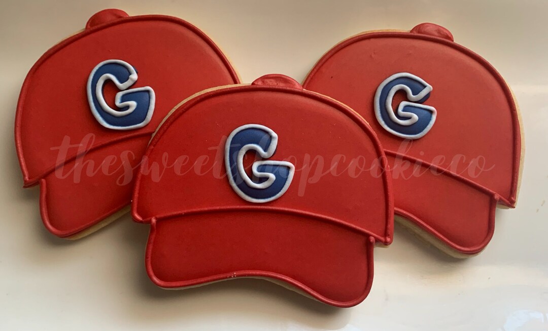 Personalized Baseball Hat Cookies 2 Dozen - Etsy
