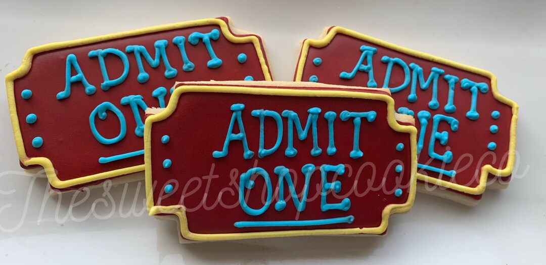 Ticket Cookies 1 Dozen - Etsy