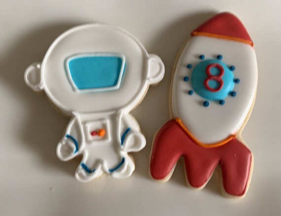 Astronaut and Rocket Cookies 1 Dozen - Etsy