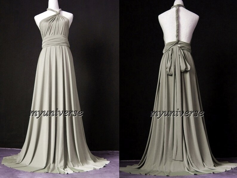 Gray Wedding Dress Bridesmaid Dress Infinity Dress Wrap Formal | Etsy