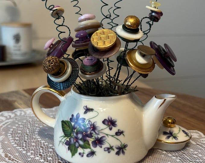 Button Flower Bouquet - Etsy