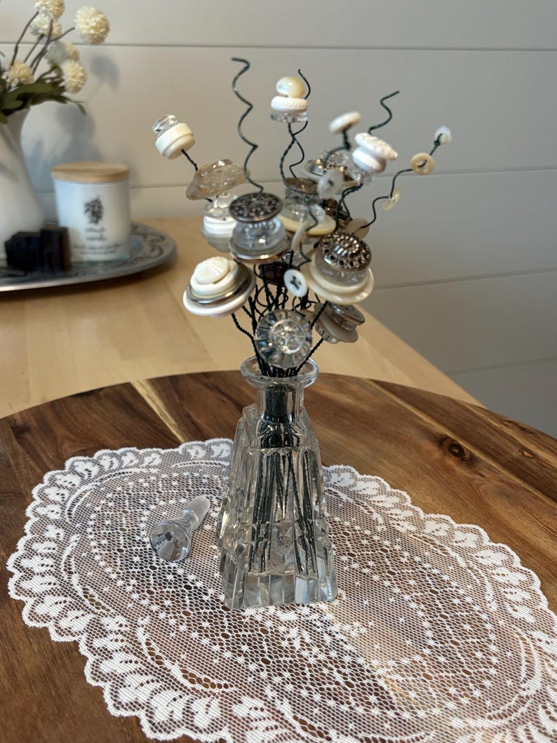 Button Flower Bouquet - Etsy