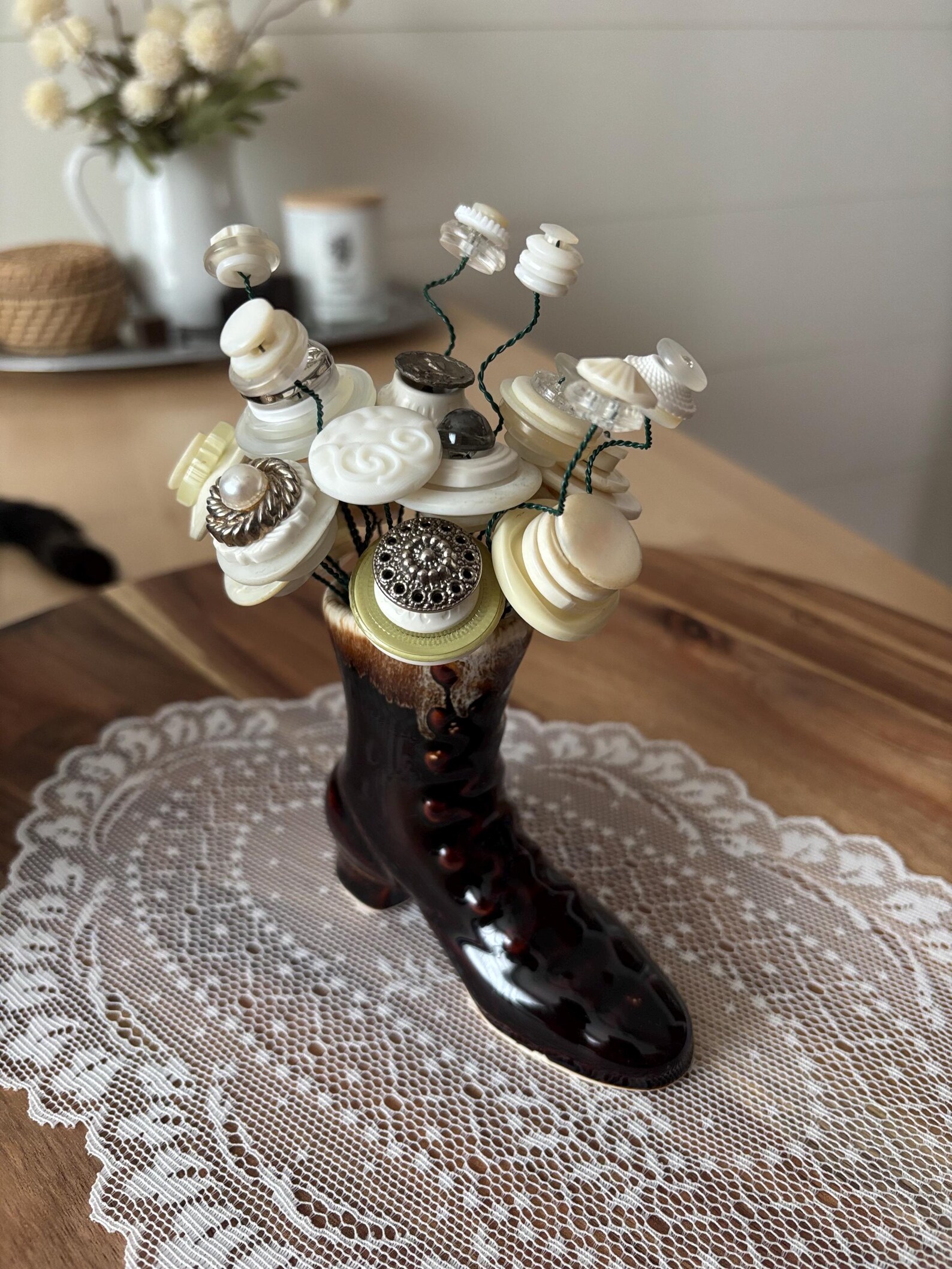 Button Flower Bouquet - Etsy