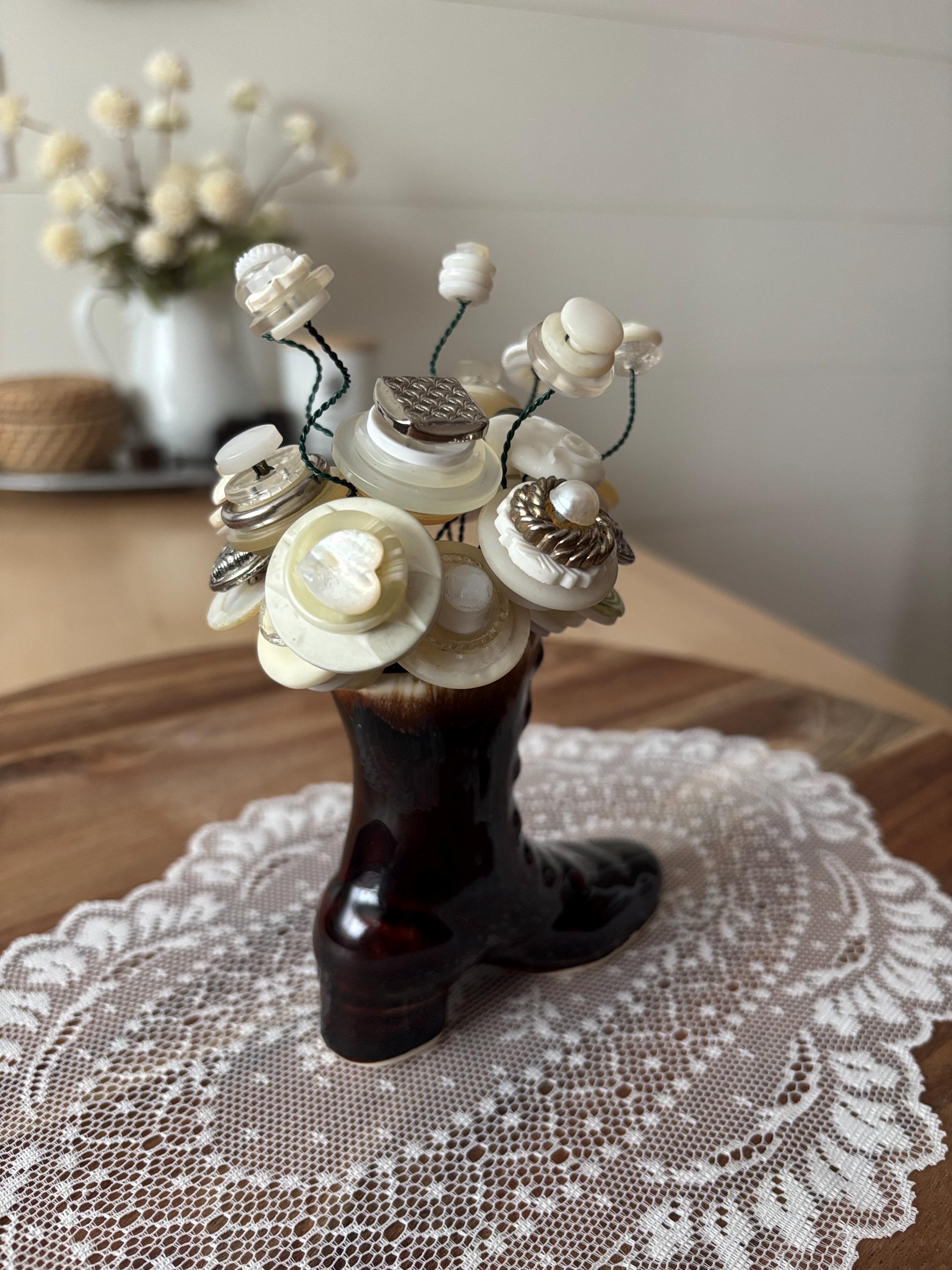 Button Flower Bouquet - Etsy
