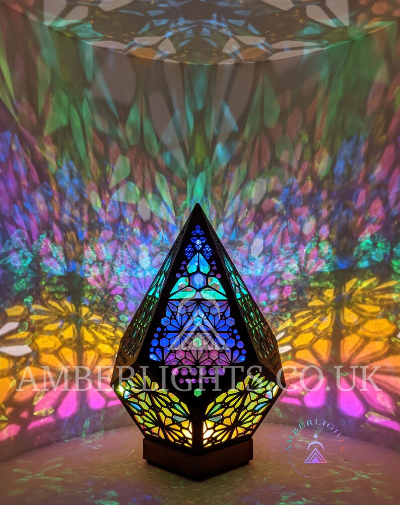 Meditation Light Wooden Large Projection Lamp READY TO SHIP - Etsy