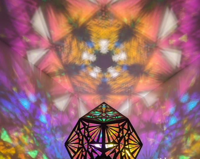 Sunset Prism Lamp, Ready to Ship, Handcrafted Wooden LED Light ...